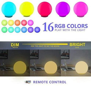 Cordless LED Light Ball Lamp Color Changing Rechargeable Nightlight ...