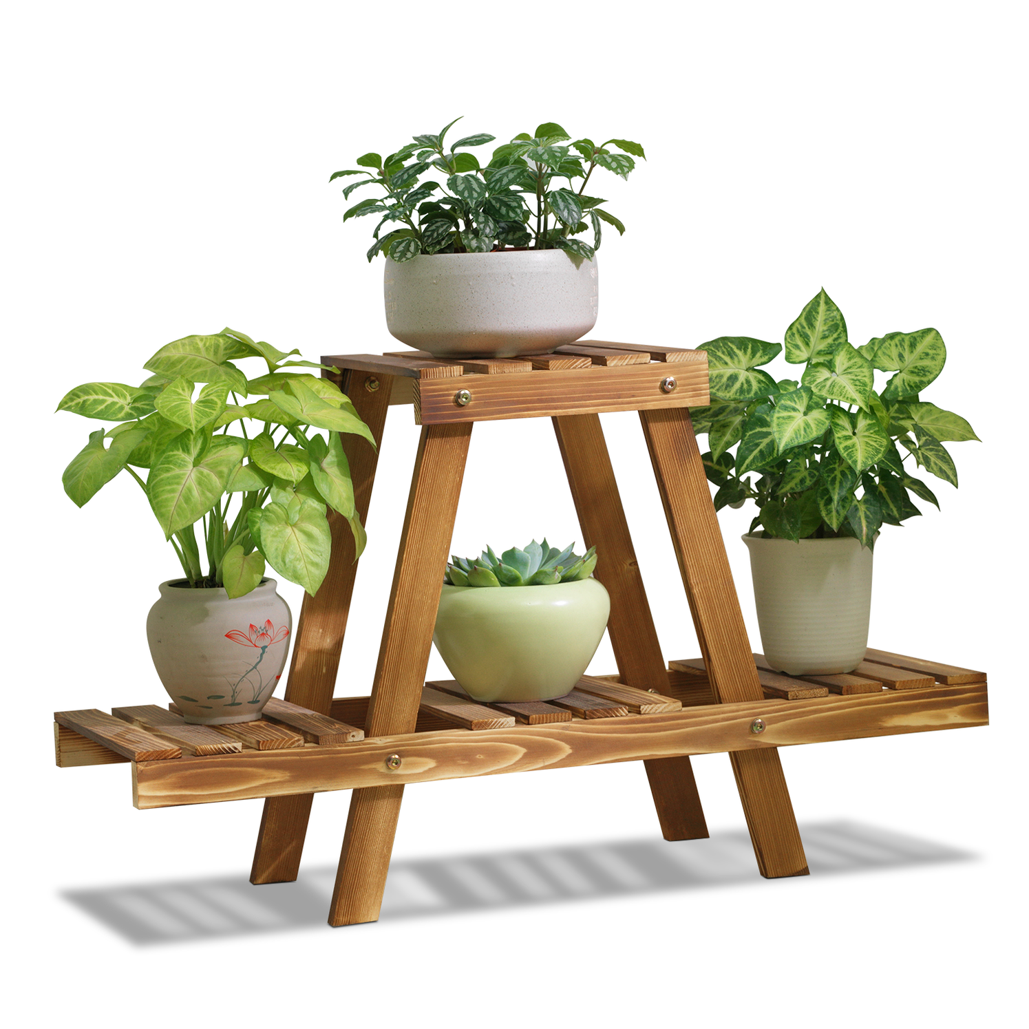 Garden Flower Plant Display Shelf - "A" Scale Style - Carbonized ...